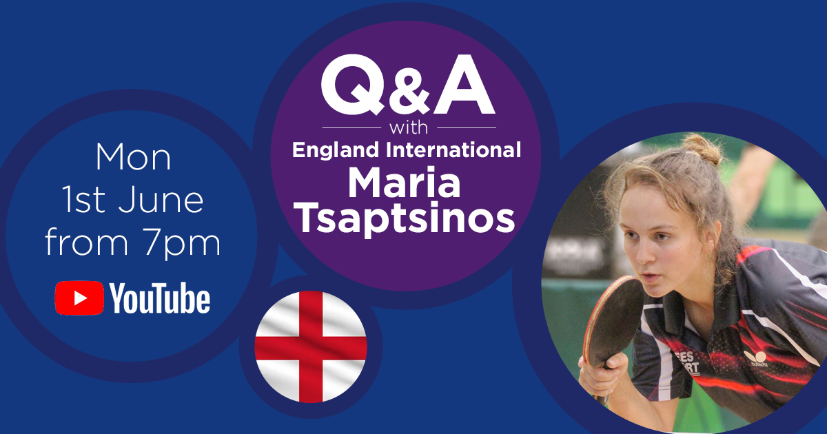 Q&A with Maria Tsaptsinos - Table Tennis Scotland
