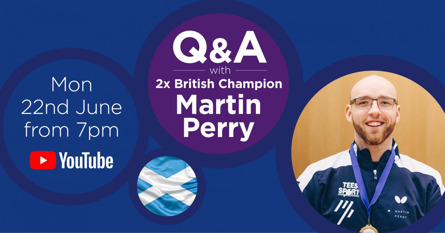 Martin Perry in the hot seat - Table Tennis Scotland