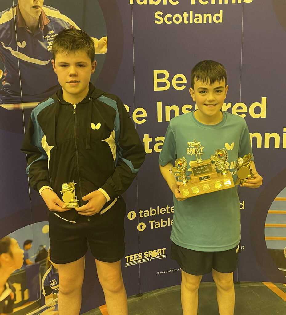Joe in top form at Junior Nationals - Table Tennis Scotland